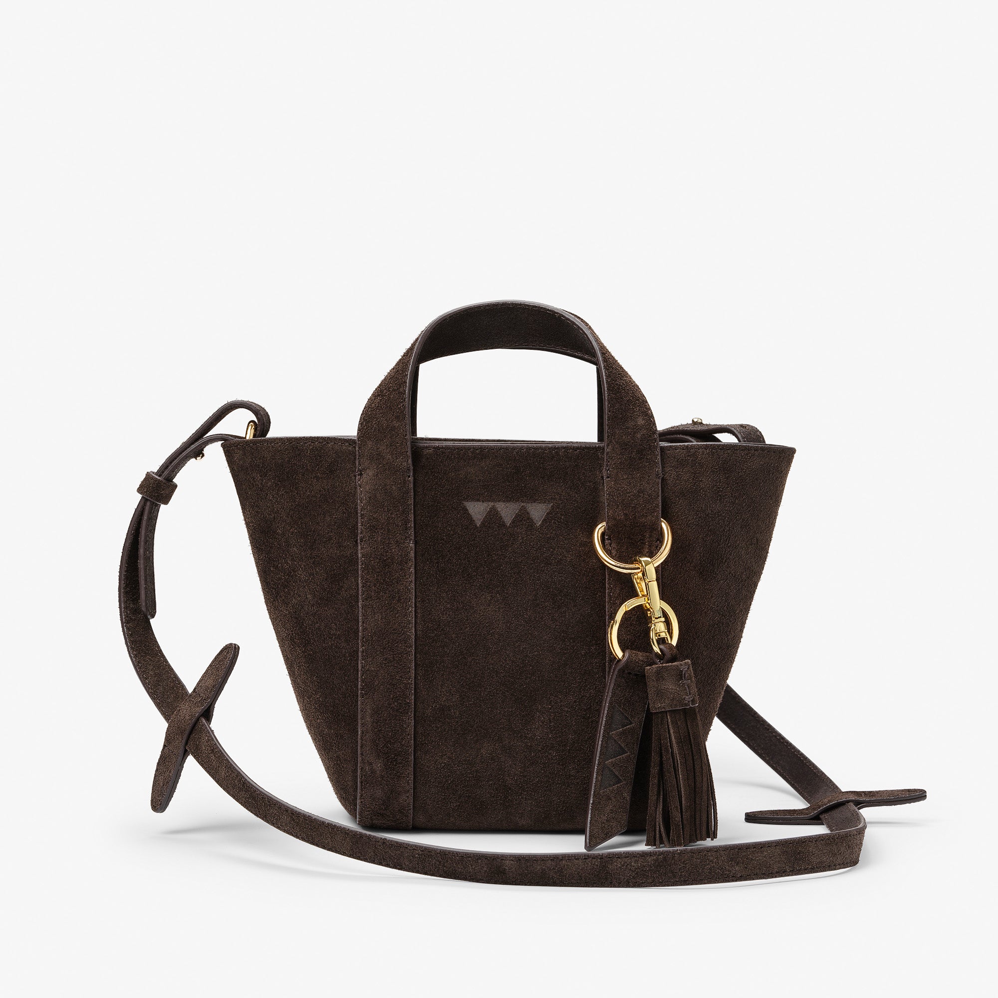 Hay Bag Mini – Kleine Wildledertasche in Braun | Get the Gallop